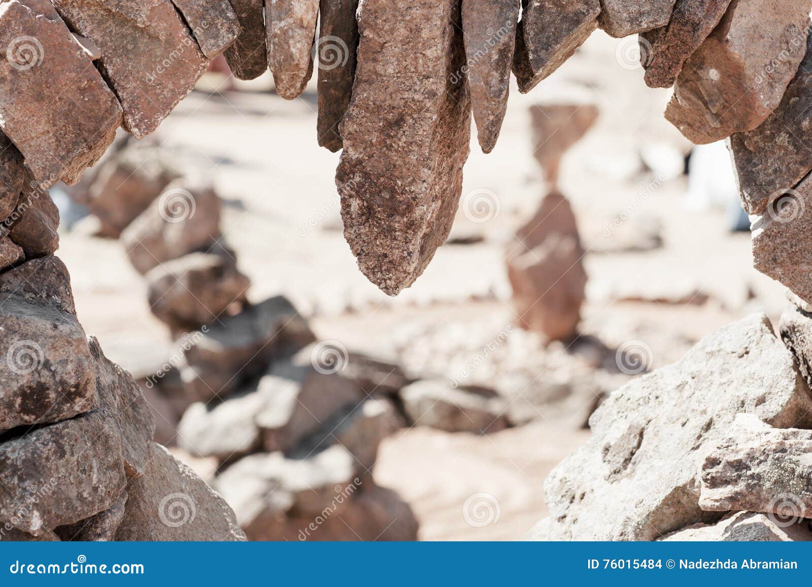 Unequal Stones Glued Together in the Park. Stock Photo - Image of form ...