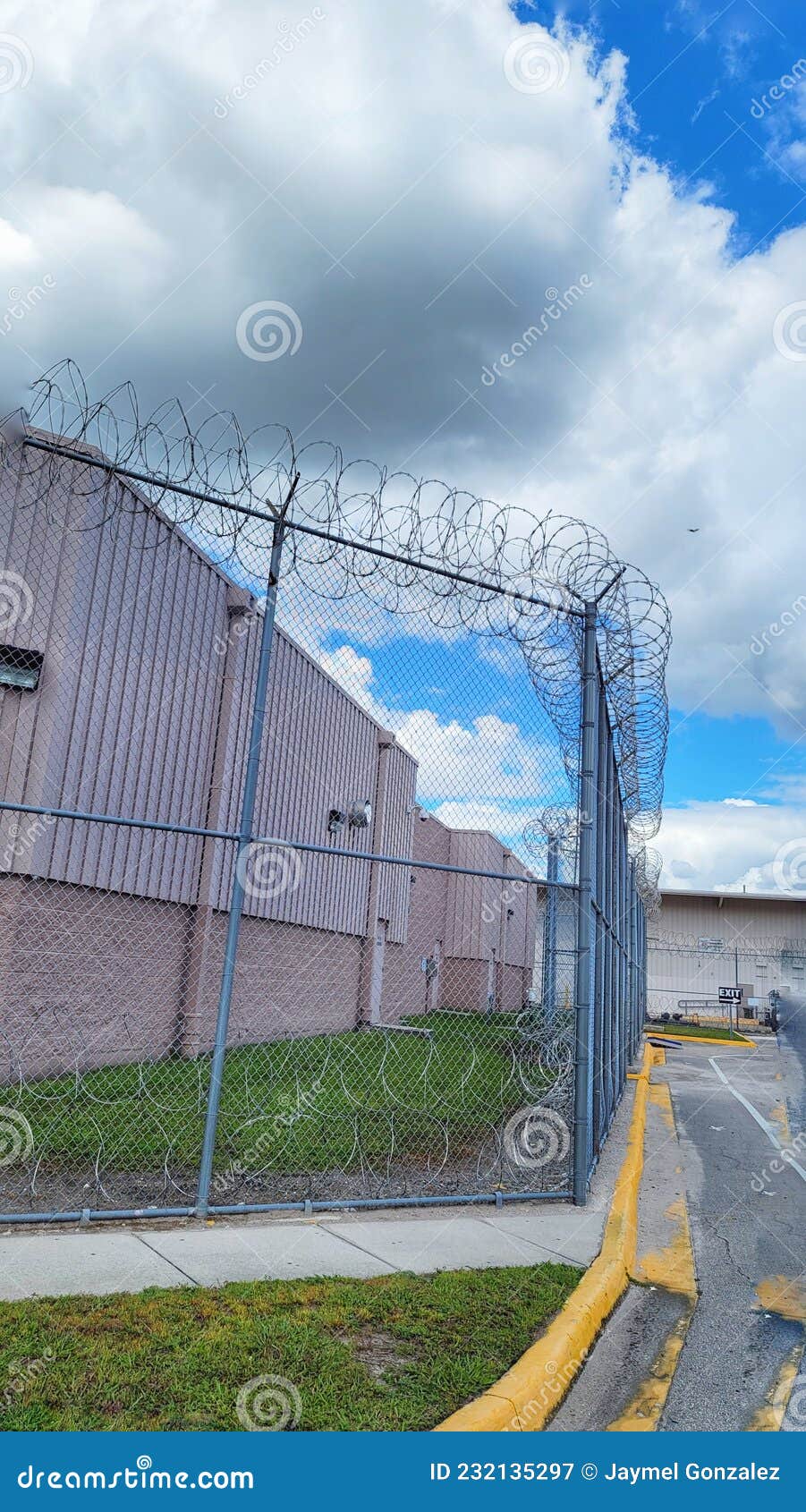Unescapable jail fence stock image. Image of wired, penitentary - 232135297