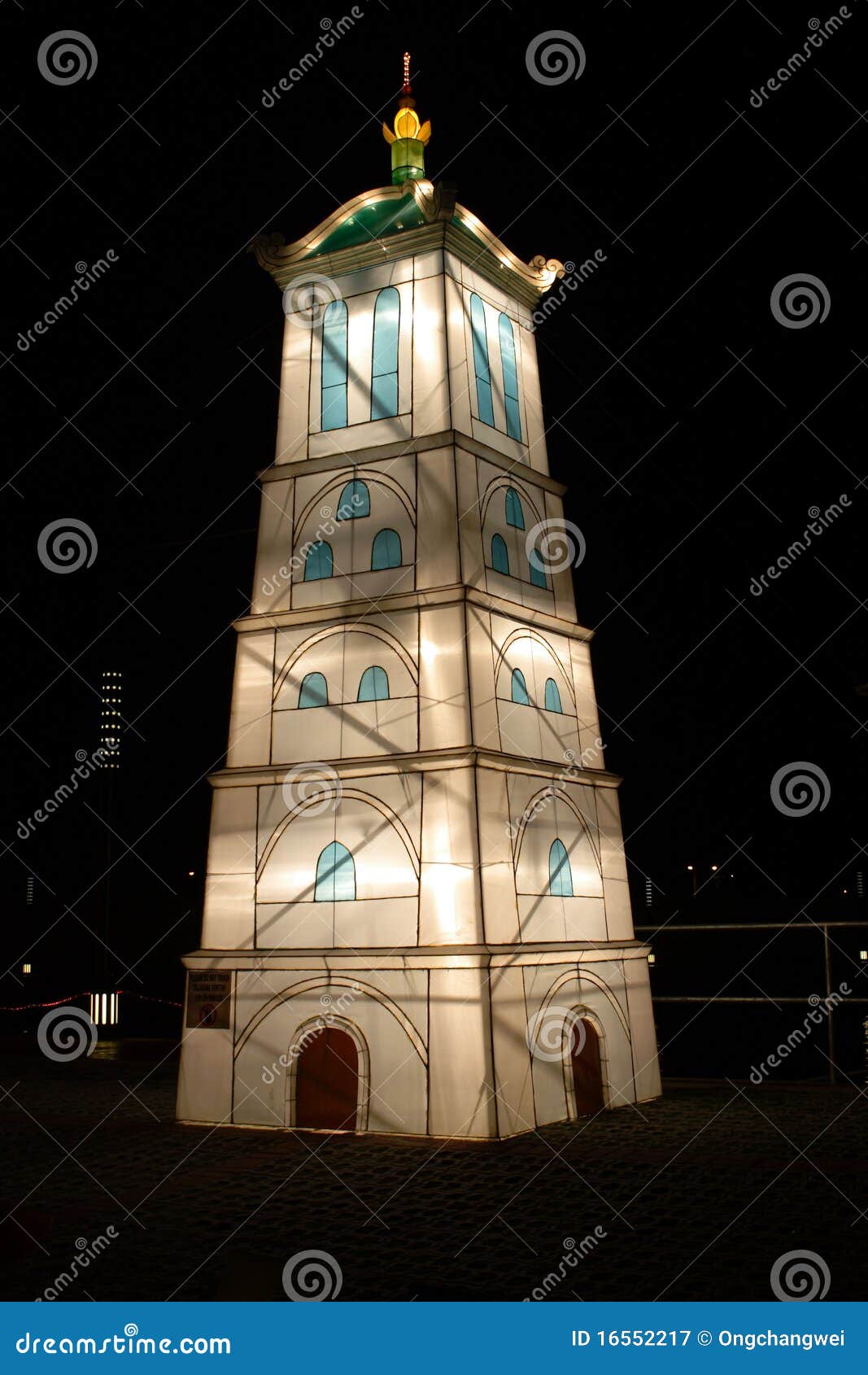 UNESCO Ancient Mosque of Light at Night in Melaka Stock Image - Image ...