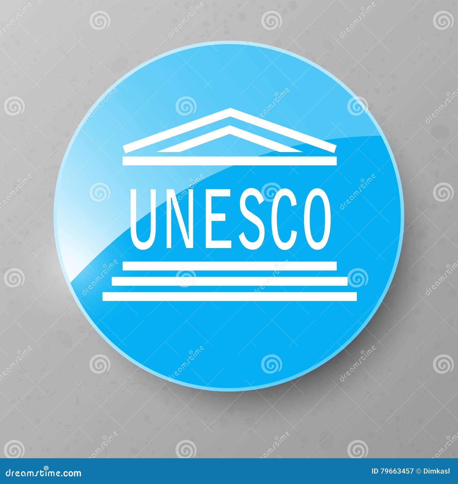 UNESCO Flag Button. Vector Illustration. Editorial Photography ...