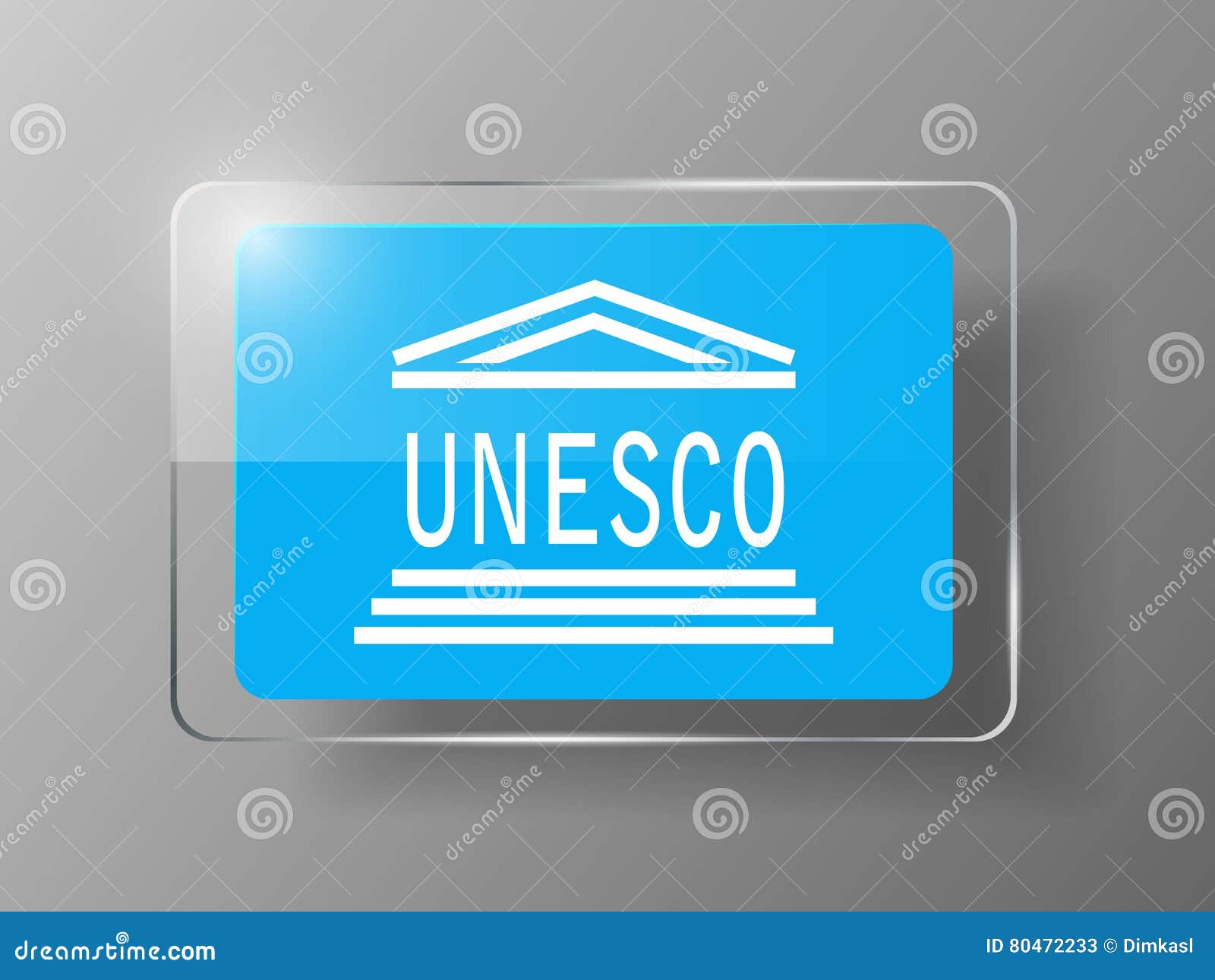 UNESCO Flag Glossy Button. Vector Illustration Editorial Stock Photo ...