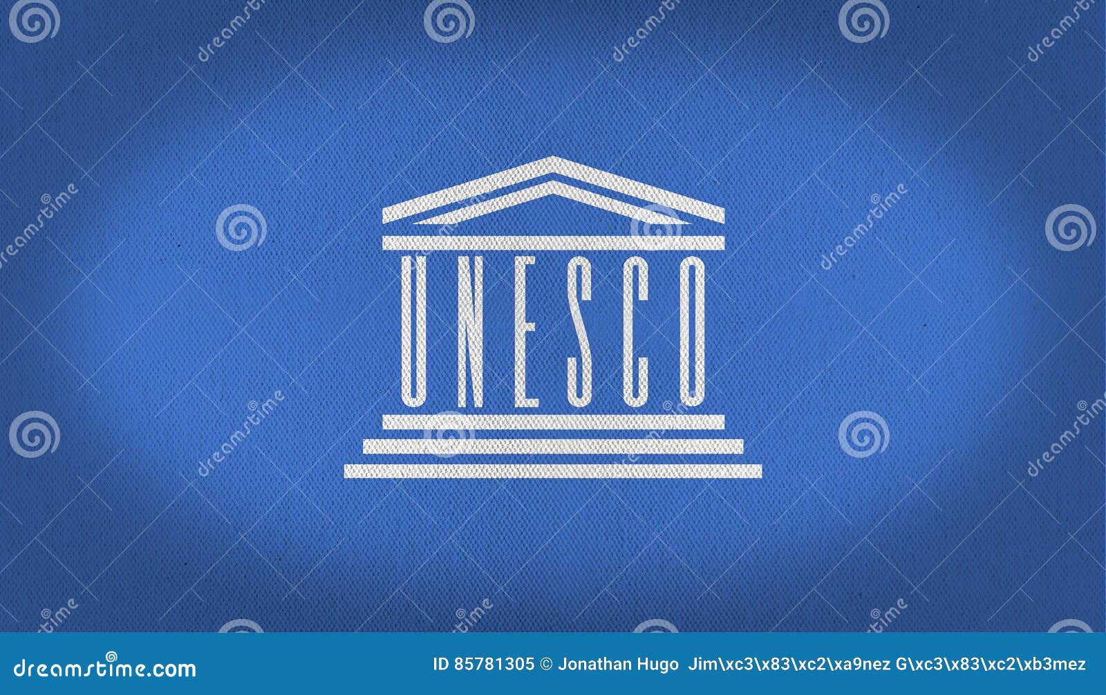 UNESCO flag editorial image. Illustration of fabric, temple - 85781305