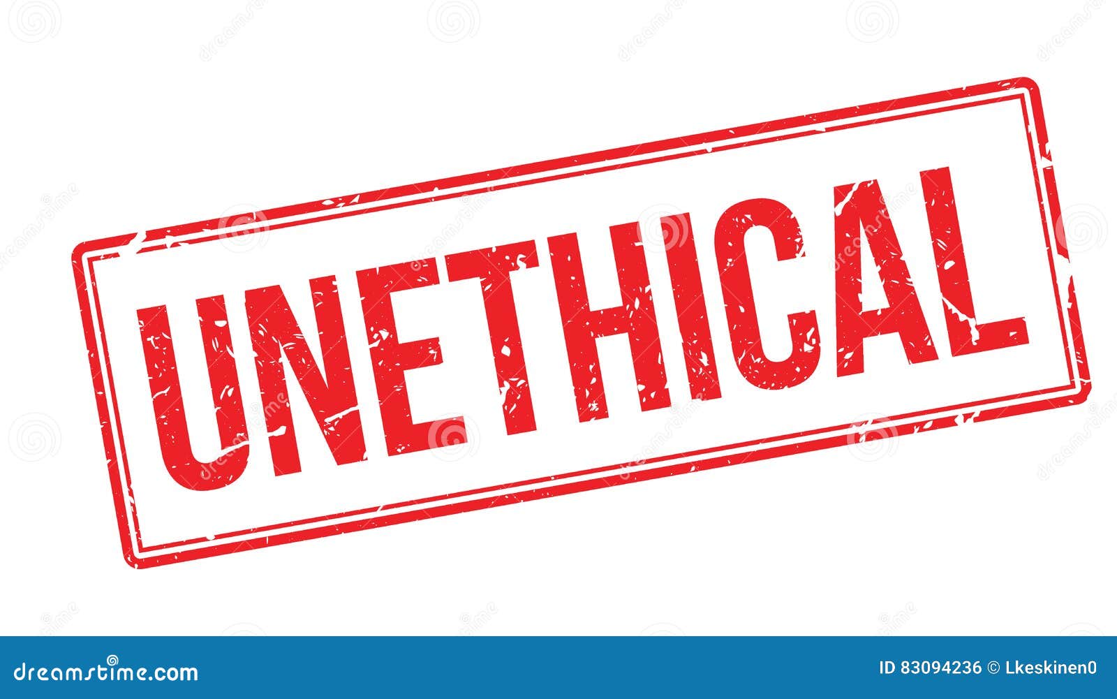 Unethical Rubber Stamp Vector Illustration | CartoonDealer.com #110065966