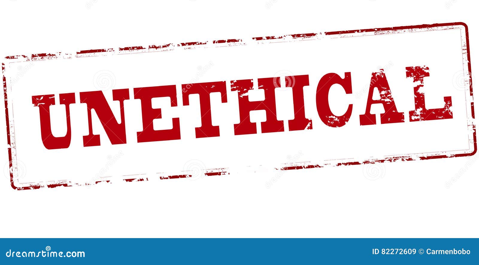 Unethical stock vector. Illustration of sign, rectangular - 82272609