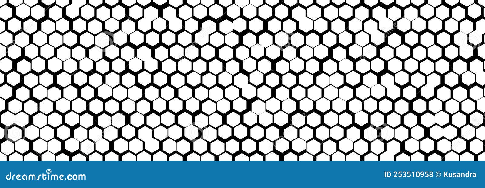 Uneven Black and White Honey Comb Simple Seamless Pattern Stock Vector ...