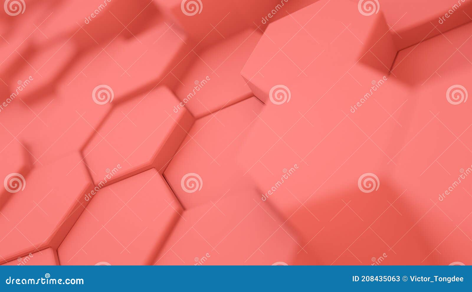 Uneven Coral Hexagon Array Pattern Stock Illustration - Illustration of ...