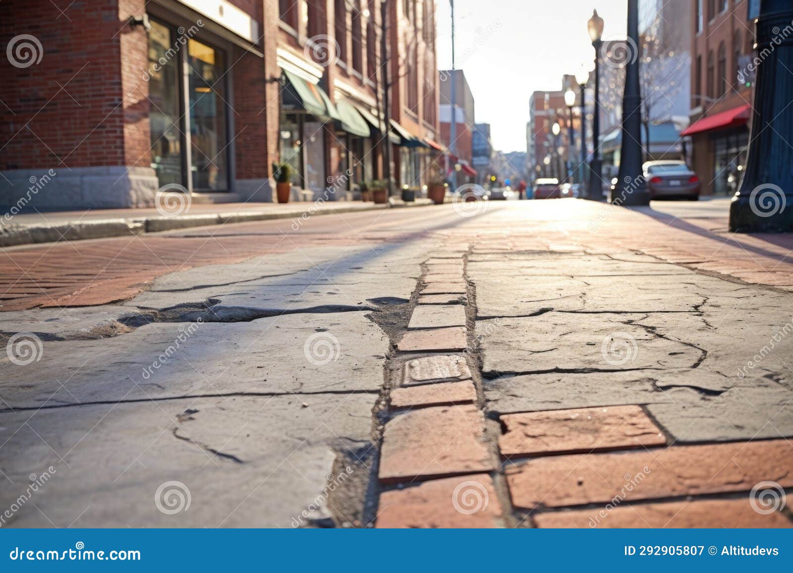 Uneven Pavement on a City Sidewalk Stock Image - Image of ...