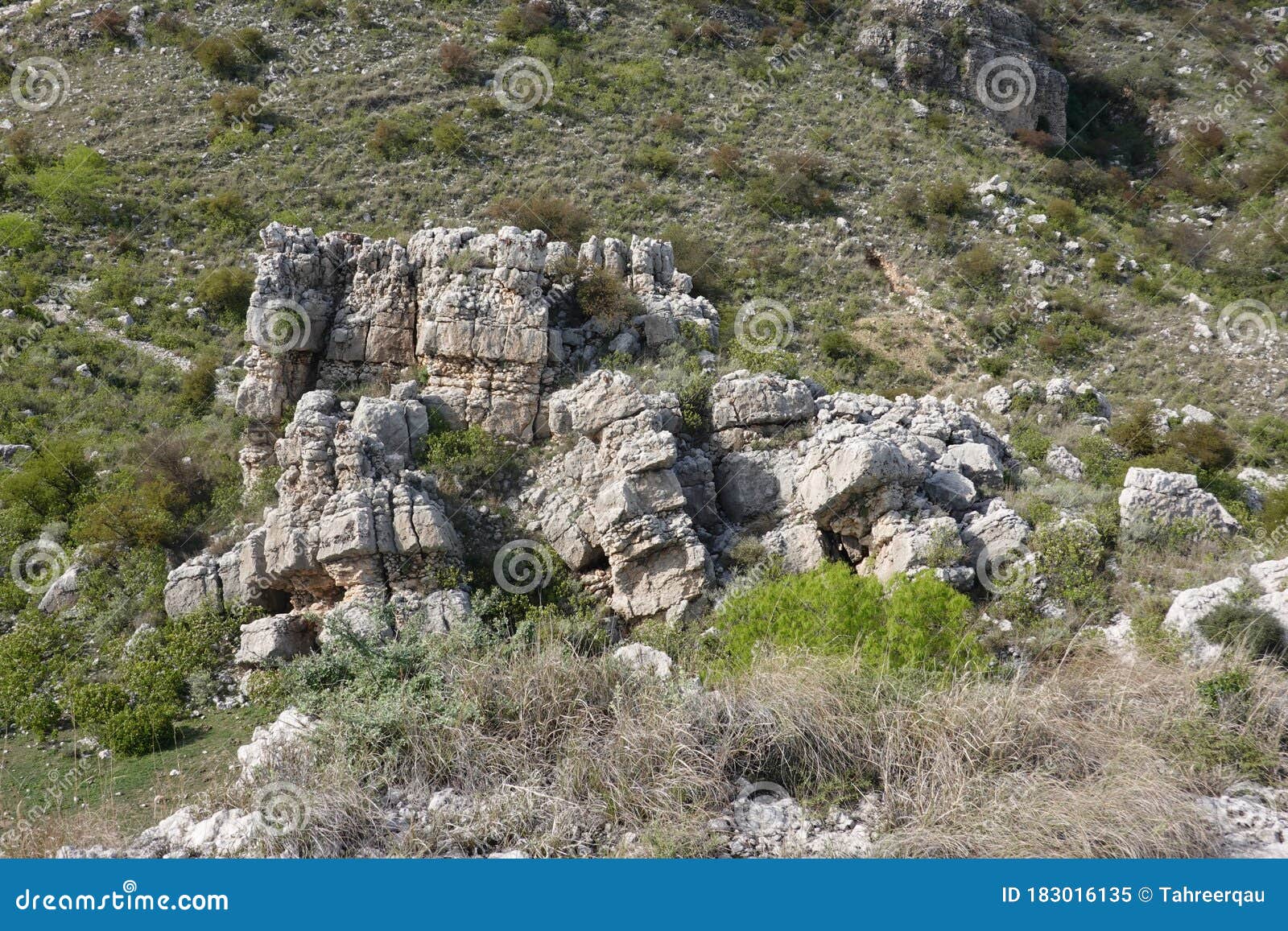Uneven Rocks in a Hilly Area Stock Image - Image of geology, ridge ...