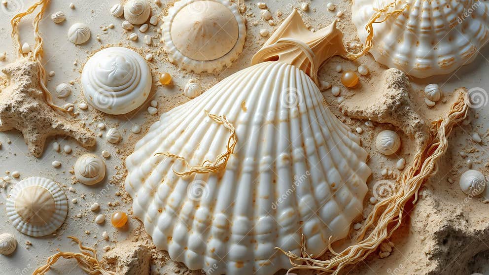 Uneven Seashell Surface, Smooth, Rough Textures, High Quality Image ...