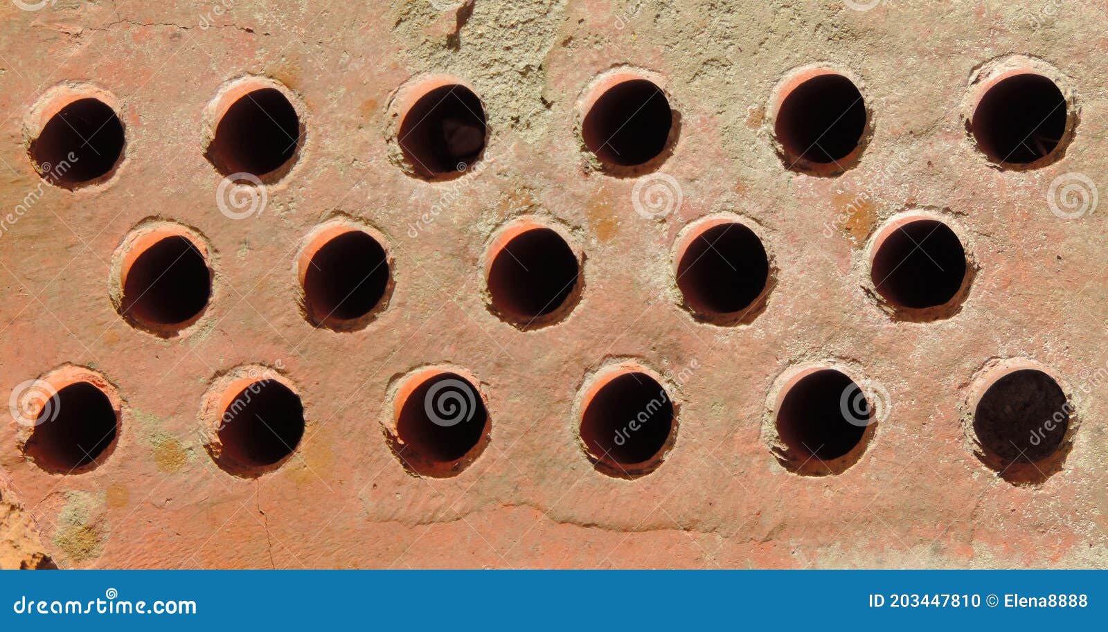 Uneven Surface of Perforated Brick, Ribbed Textures of Brickwork ...
