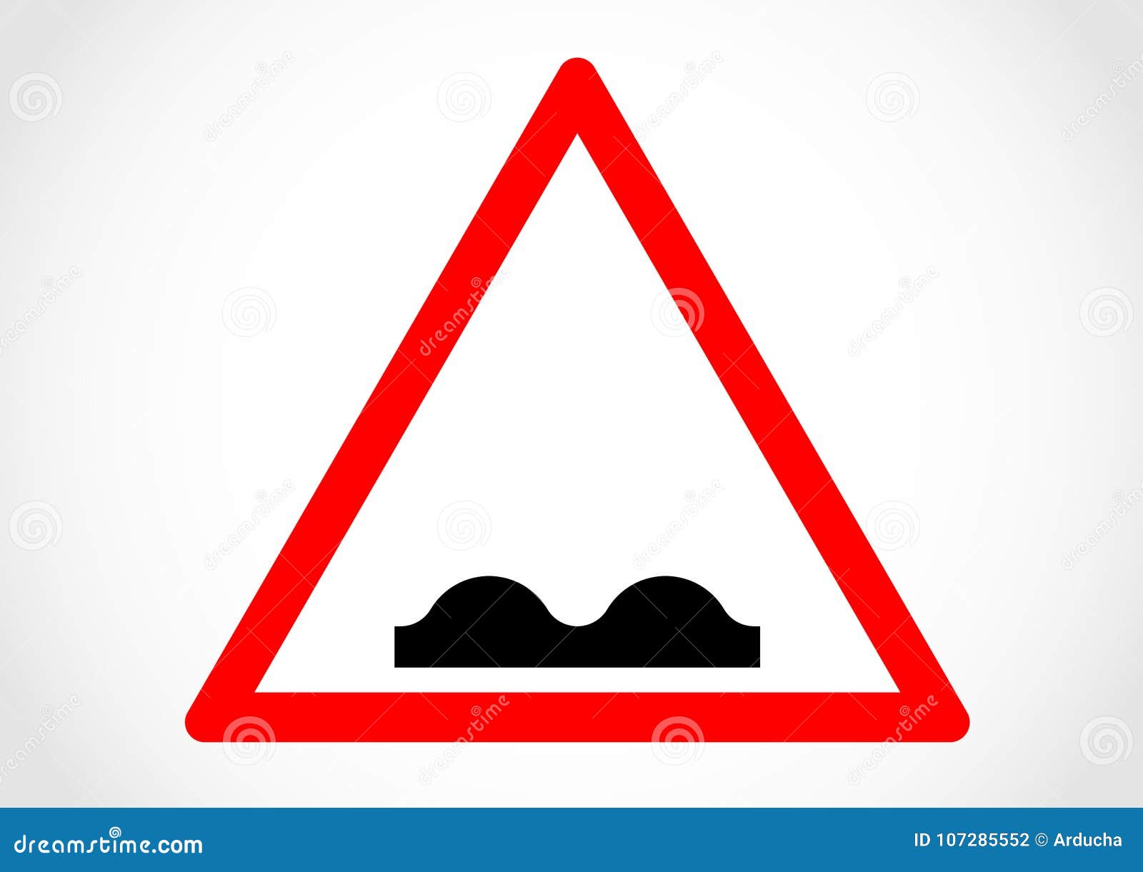 Uneven Warning Information Road Sign Stock Vector - Illustration of ...