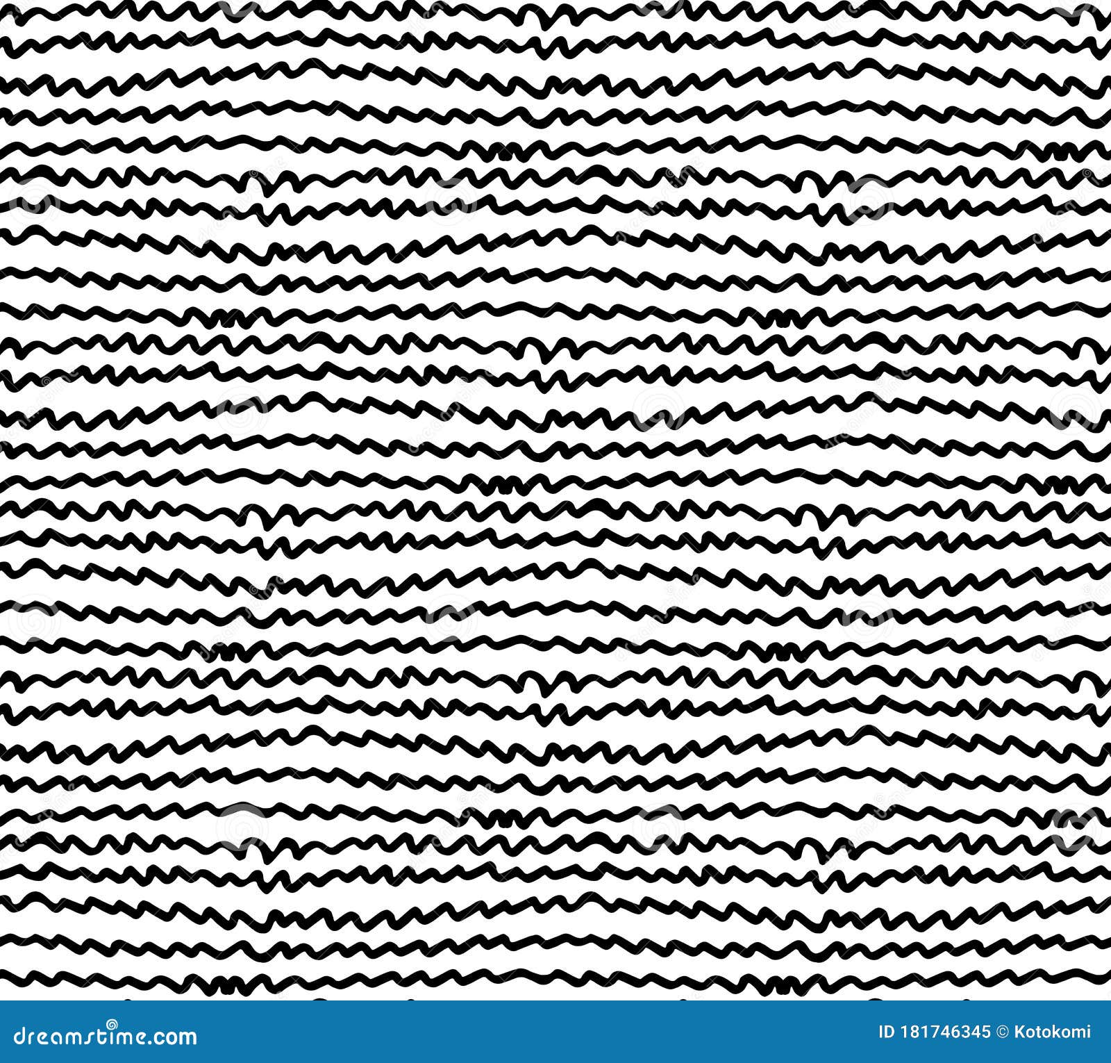 Uneven Zigzag Pattern, Seamless Texture. Endless Ornament Tile. Black ...