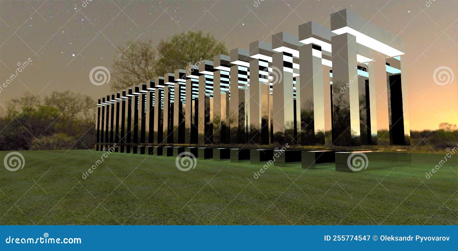 The Structure Was Probably Erected By Alien Civilizations. Steel Square ...