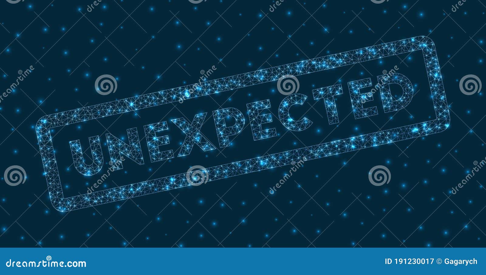 Unexpected Word in Digital Style. Stock Vector - Illustration of ...