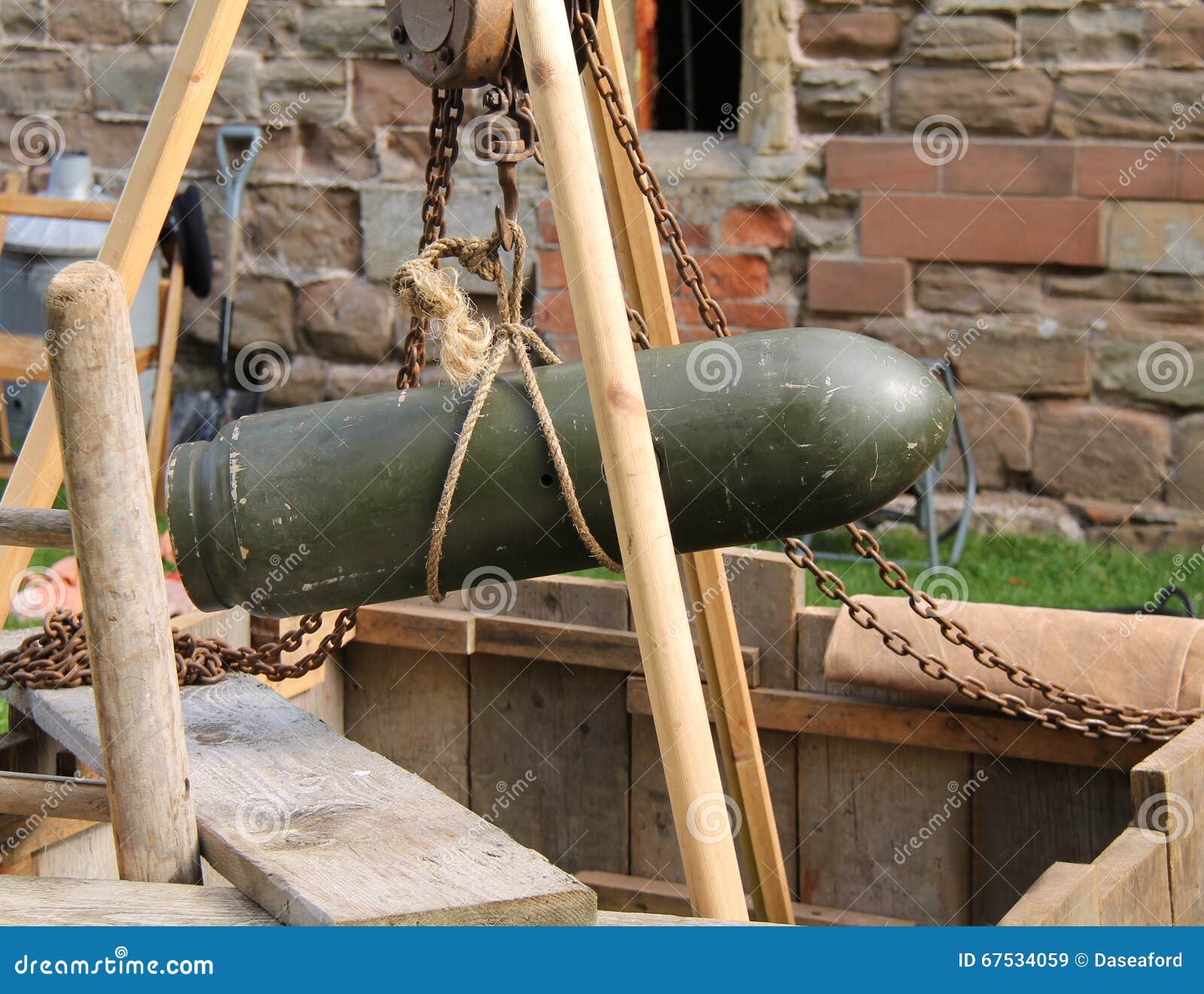 Unexploded Bomb. stock image. Image of metal, explosive - 67534059