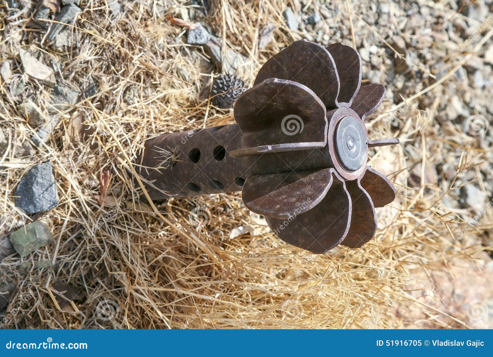 Projectile, Bomb, Rocket Isolated On White Background. Large Exploding ...