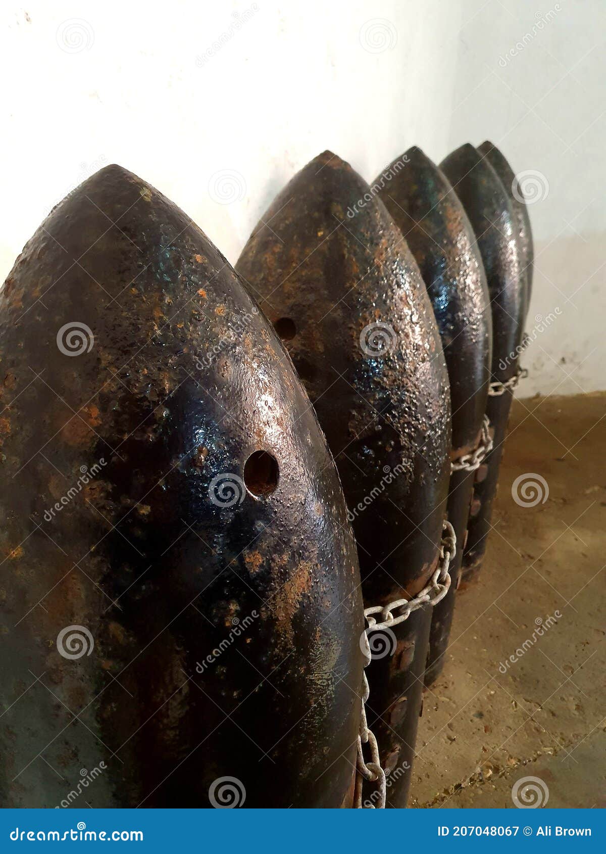 Unexploded WW2 shells stock image. Image of unexploded - 207048067