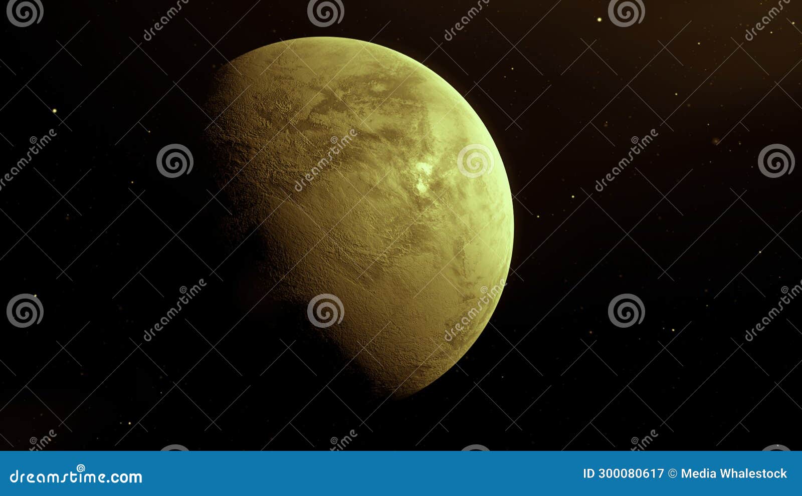 Unexplored 3d Planet in Space. Motion. Planet Rotates in Space Stock ...