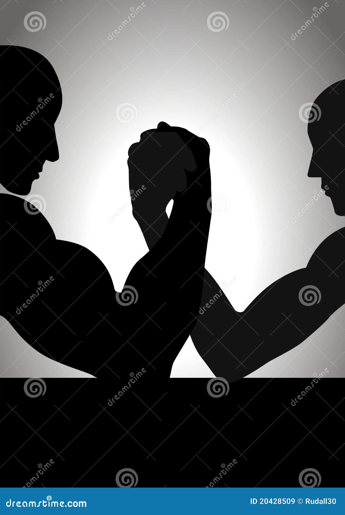 Hand Wrestling Contest. Vector Drawing | CartoonDealer.com #169687786