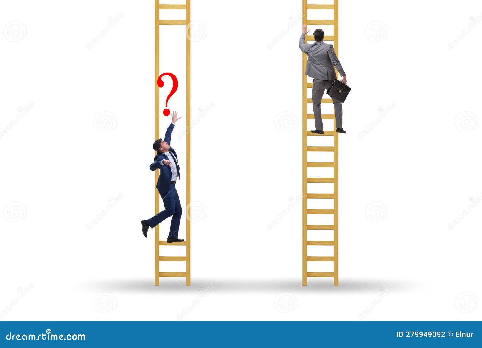 Unfair Competition Concept with People Climbing Stairs Stock Photo ...
