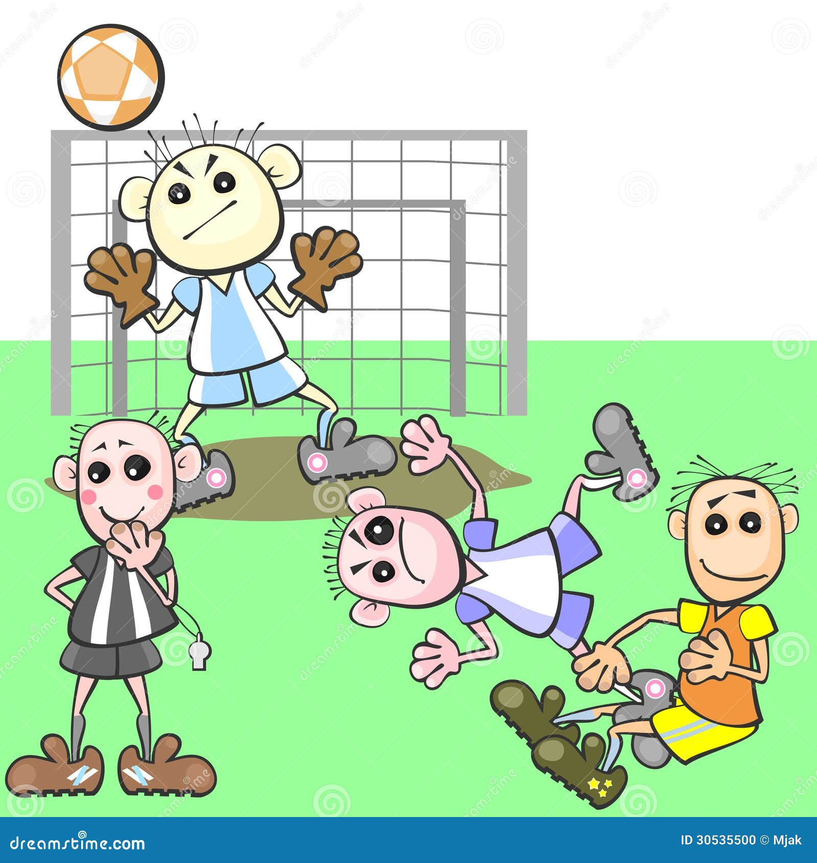 Unfair football play stock vector. Illustration of penalty - 30535500
