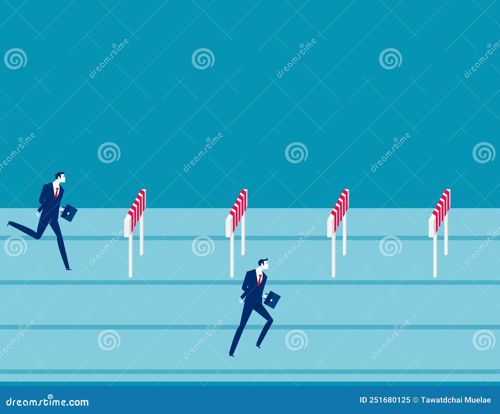 Unfair Opportunity or Unequal. Difficulty for Leadership Concept Stock ...