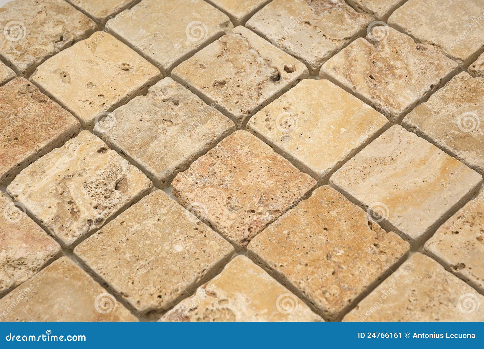 Unfilled Rough Travertine Mosaic Stock Image - Image of square, pattern ...