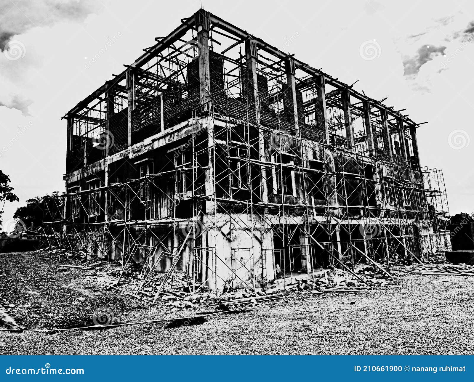 Unfinished Architecture Building Stock Photo - Image of build ...
