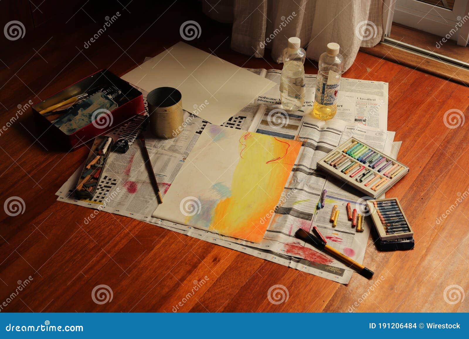 An Unfinished Art Project on the Ground. Editorial Stock Image - Image ...