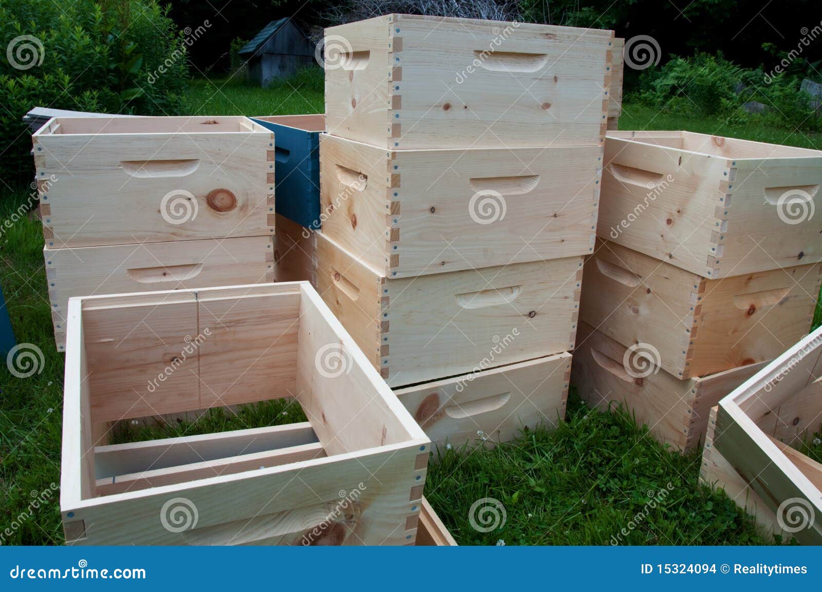 Unfinished Bee Colony Super Boxes Stock Photo - Image of wood, assembly ...