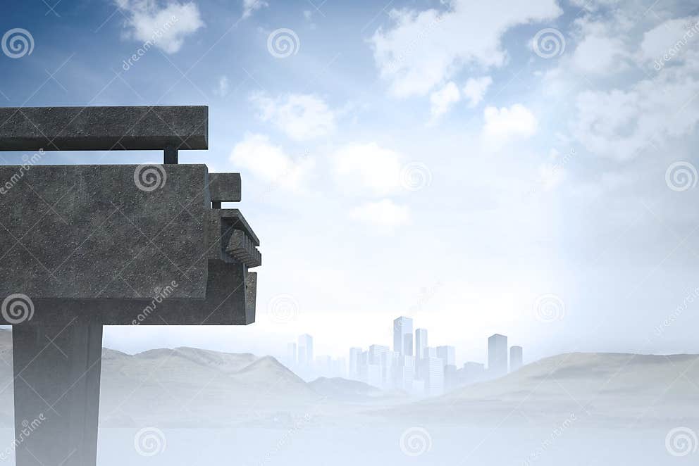 Unfinished bridge stock illustration. Illustration of people - 37368628