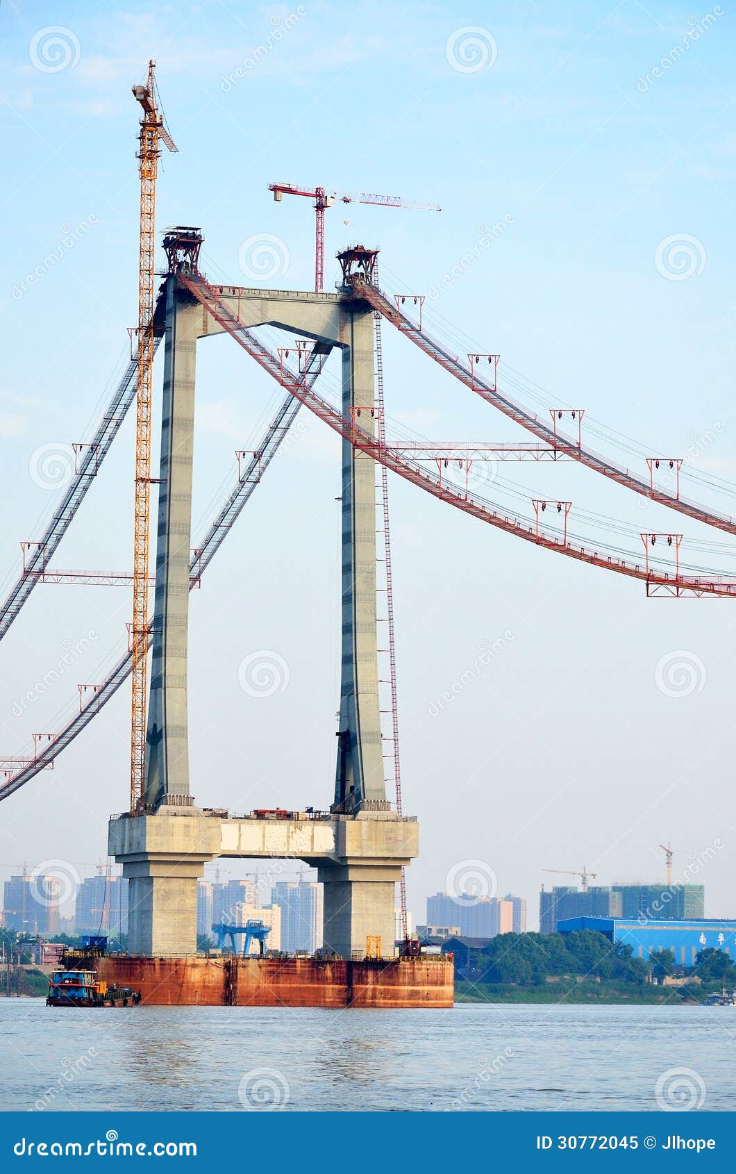 Unfinished bridge stock image. Image of crane, unfinished - 30772045