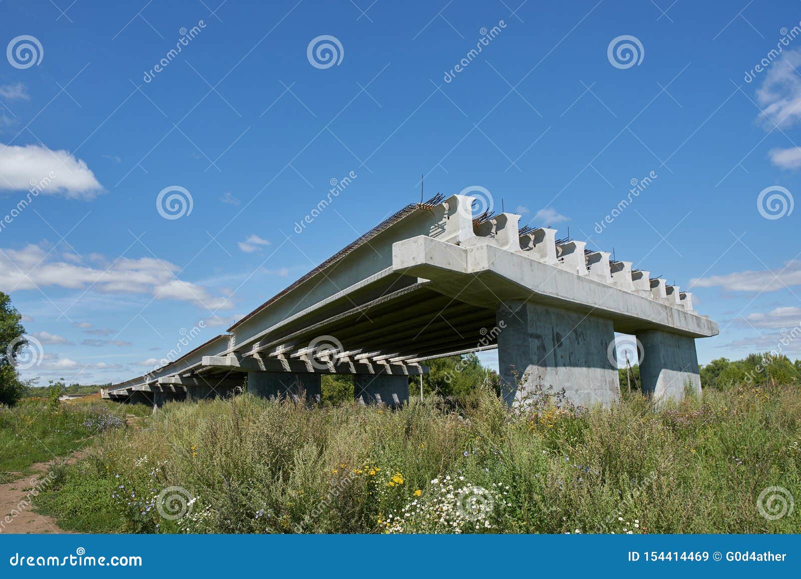 Unfinished bridge stock image. Image of bridge, abandoned - 154414469