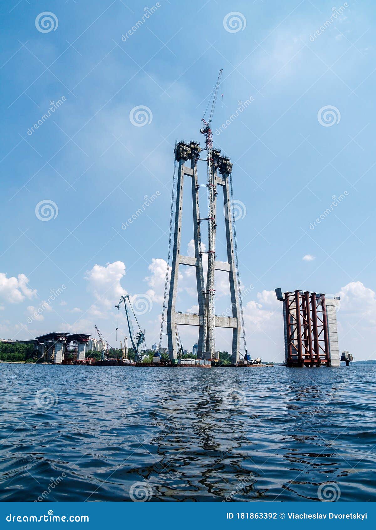 Unfinished Bridge. Bridge Support Construction Stock Photo - Image of ...