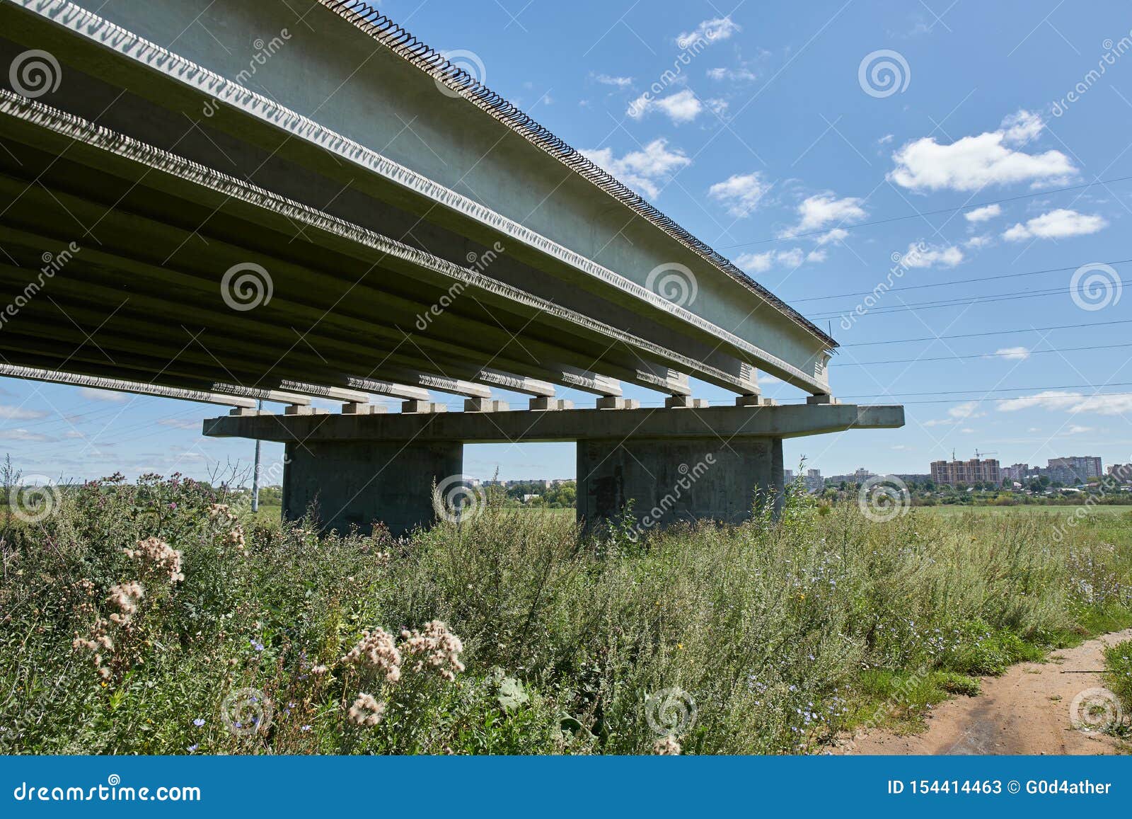 Unfinished bridge stock image. Image of suburban, structure - 154414463