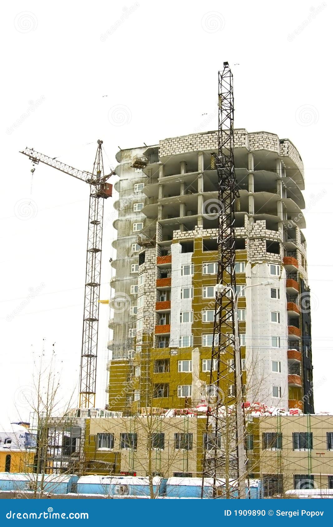 Unfinished building stock photo. Image of bricks, hooks - 1909890