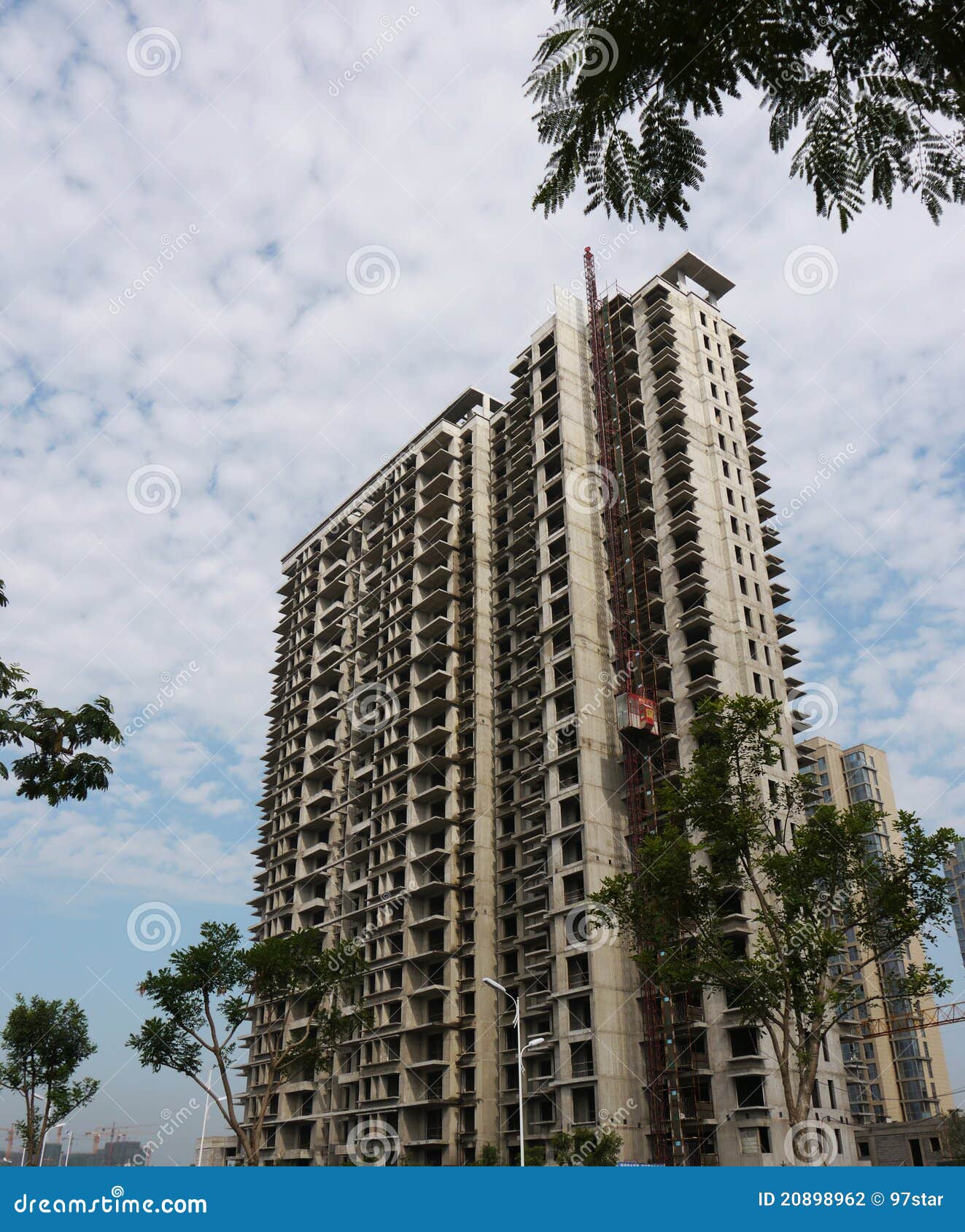Unfinished building stock photo. Image of scrap, tree - 20898962