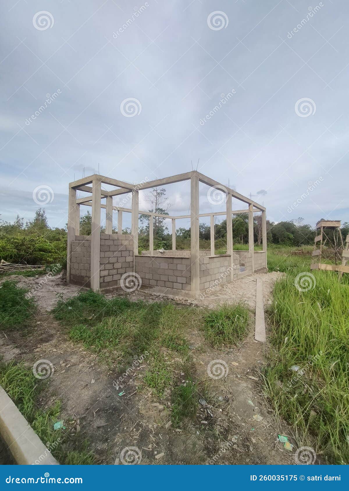 Unfinished Building, Abandoned Development Stock Image - Image of ...
