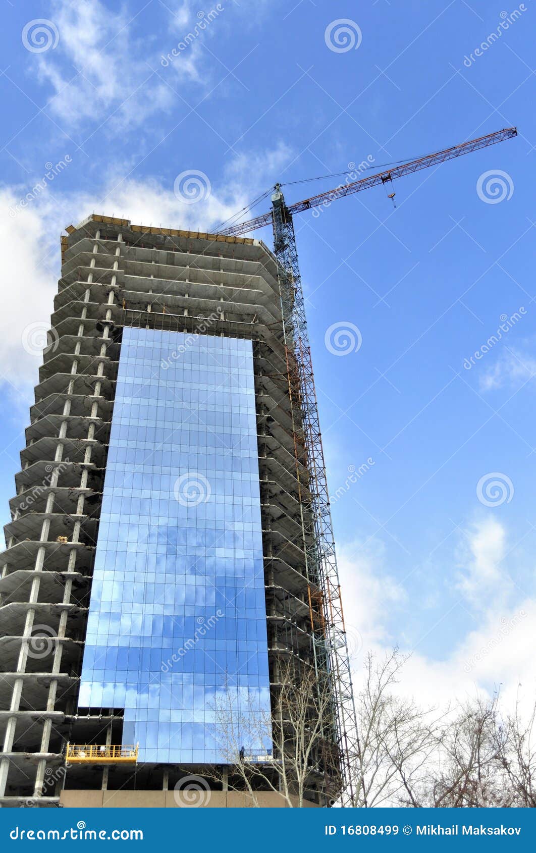 Unfinished Building Construction Stock Image - Image of blue ...