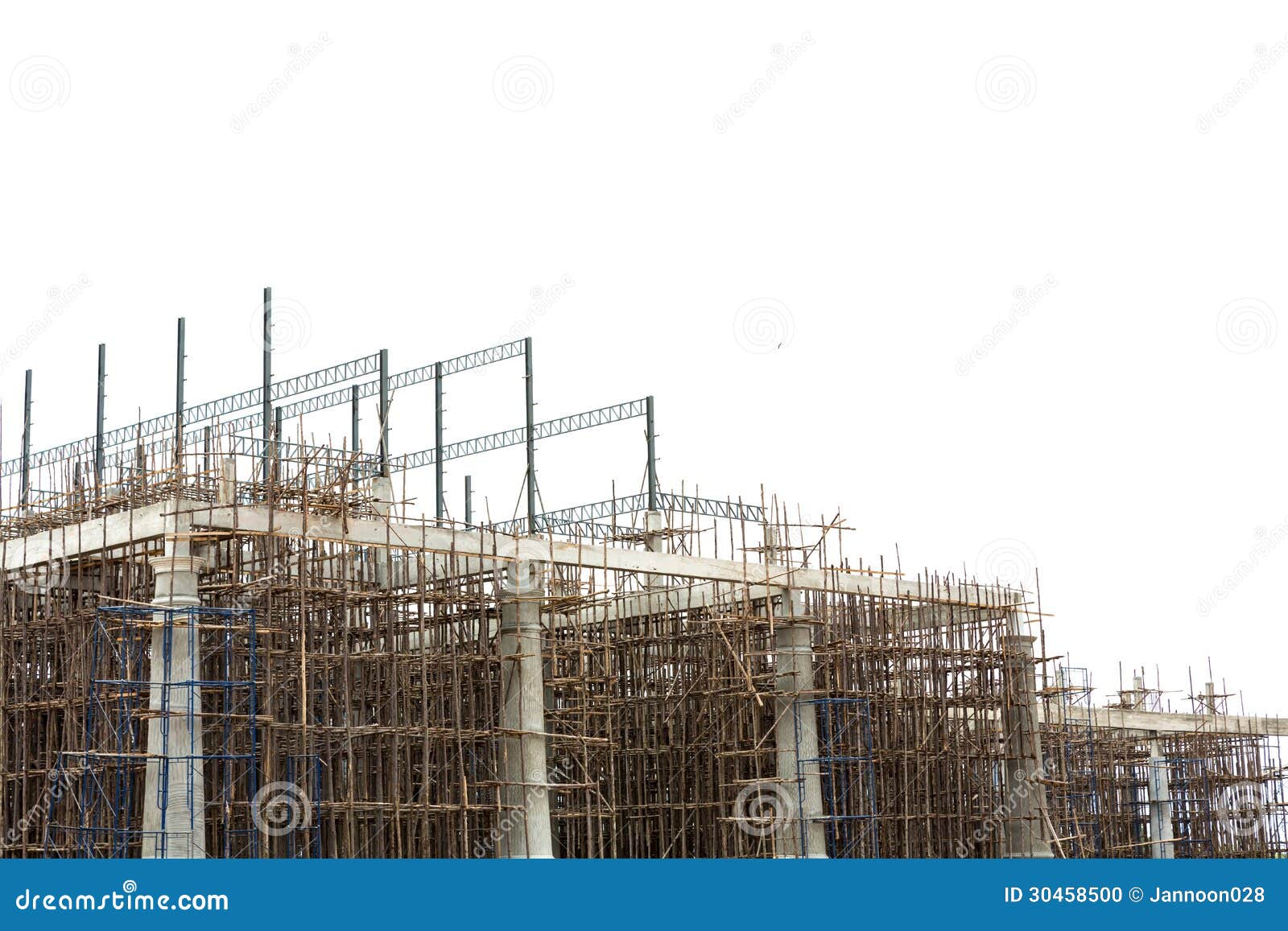 Unfinished Building Construction Site Stock Photo - Image of concrete ...
