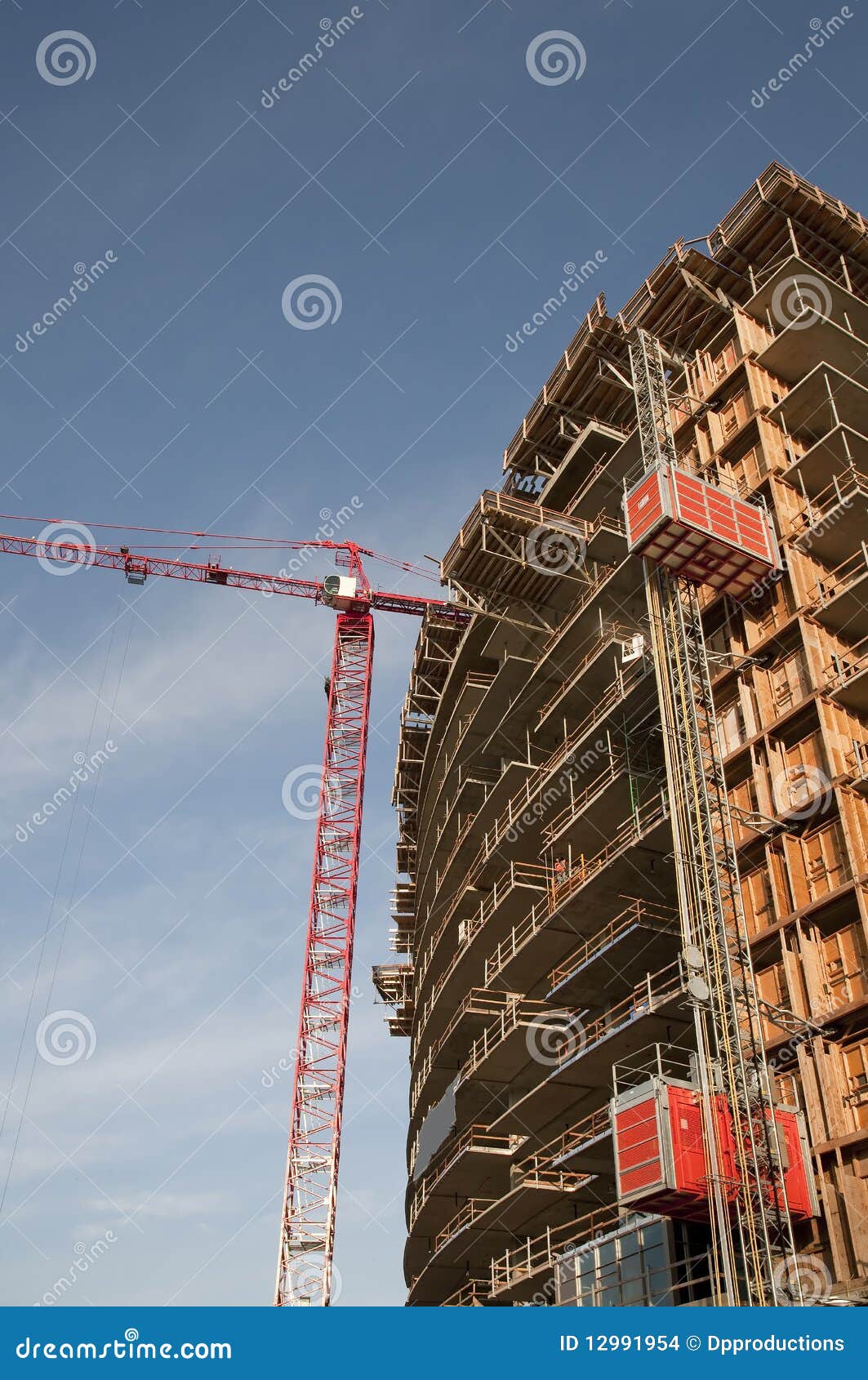 Unfinished Building And Crane Royalty-Free Stock Image | CartoonDealer ...