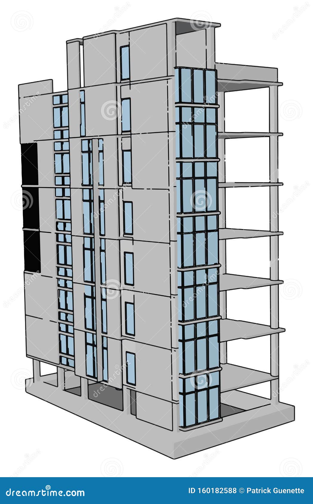 Unfinished Building, Illustration, Vector Stock Vector - Illustration ...
