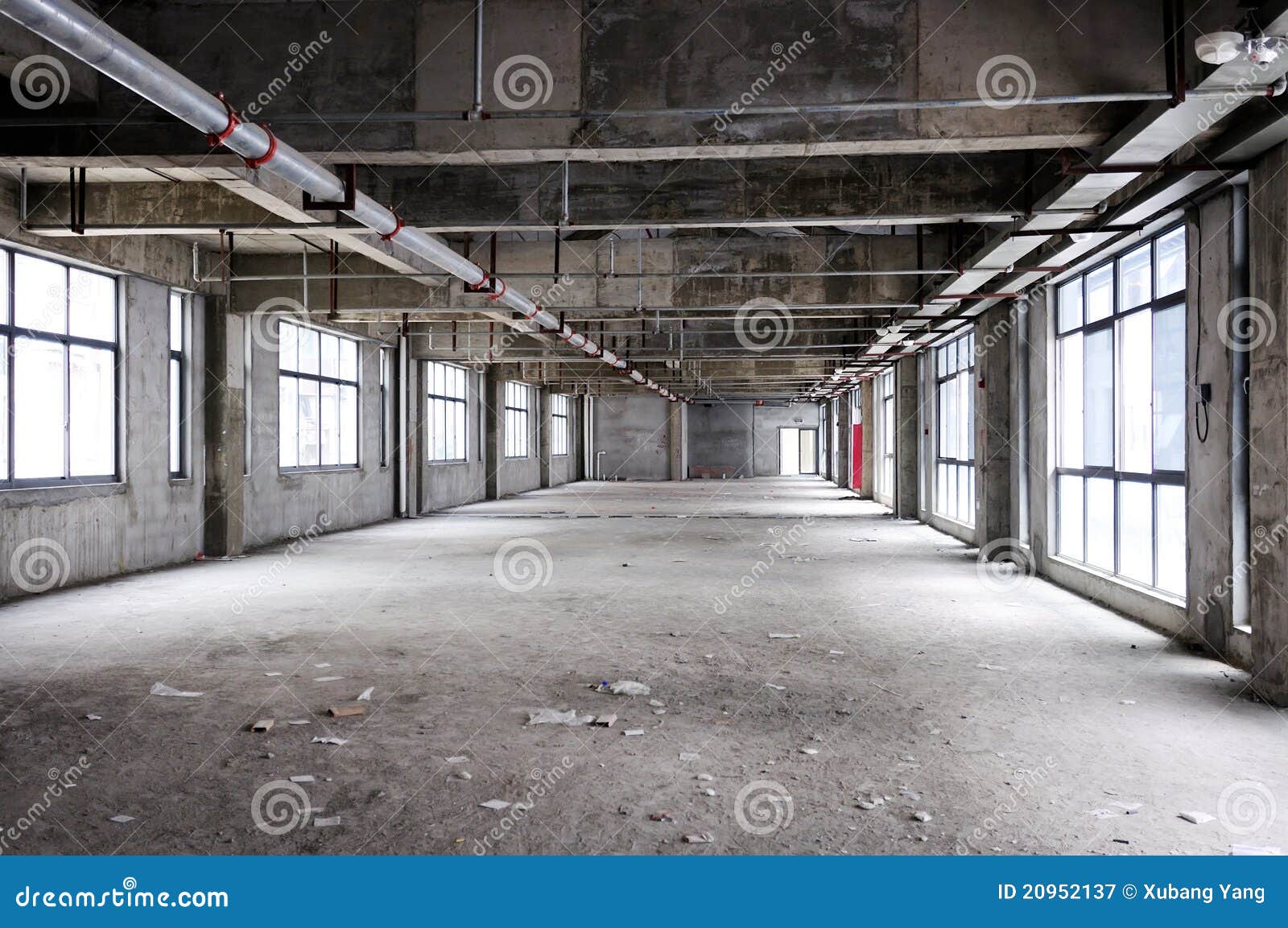Unfinished Building Interior Stock Image - Image of home, beam: 20952137