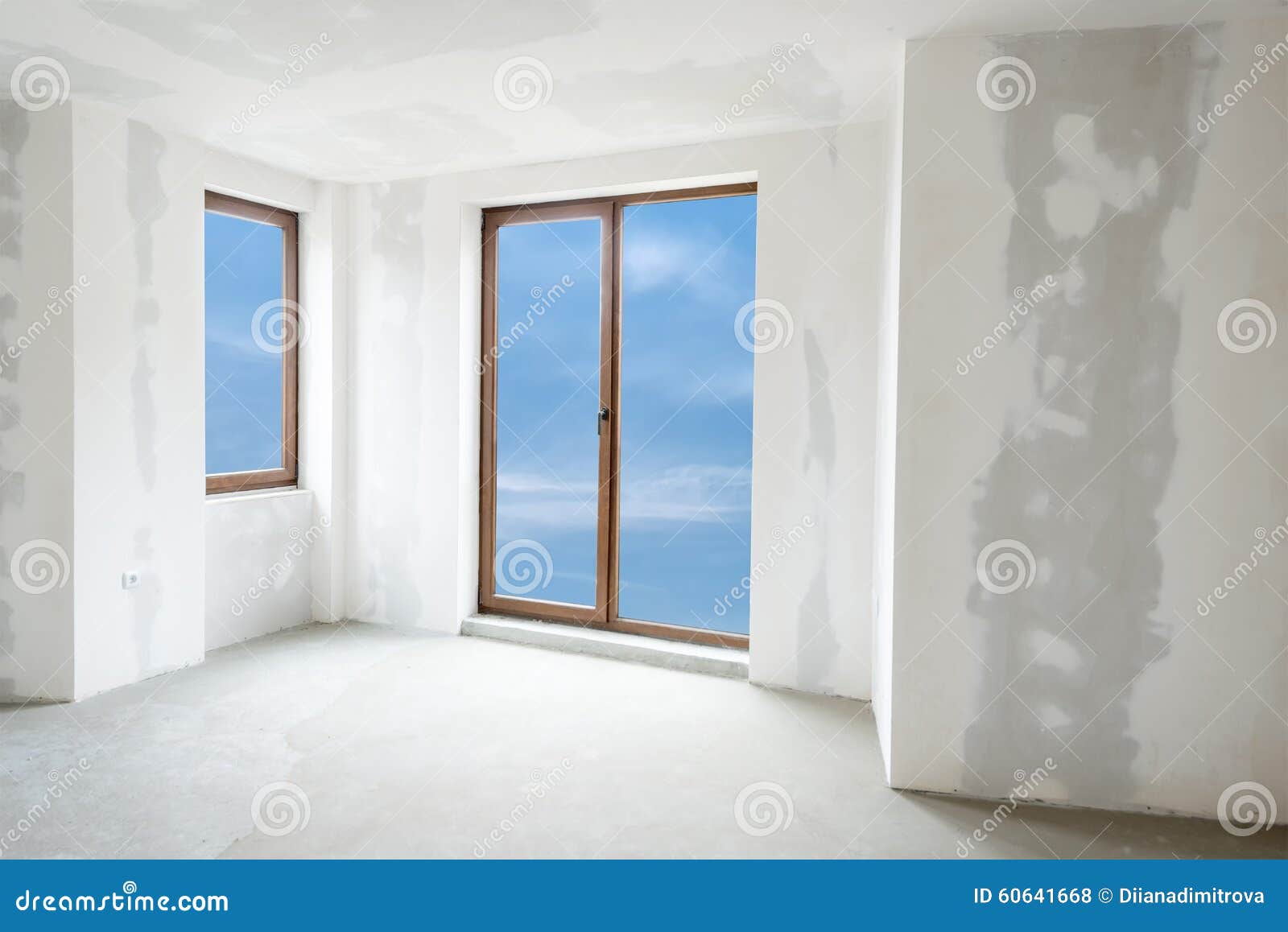 Unfinished Building Interior (includes Clipping Path) Stock Photo ...