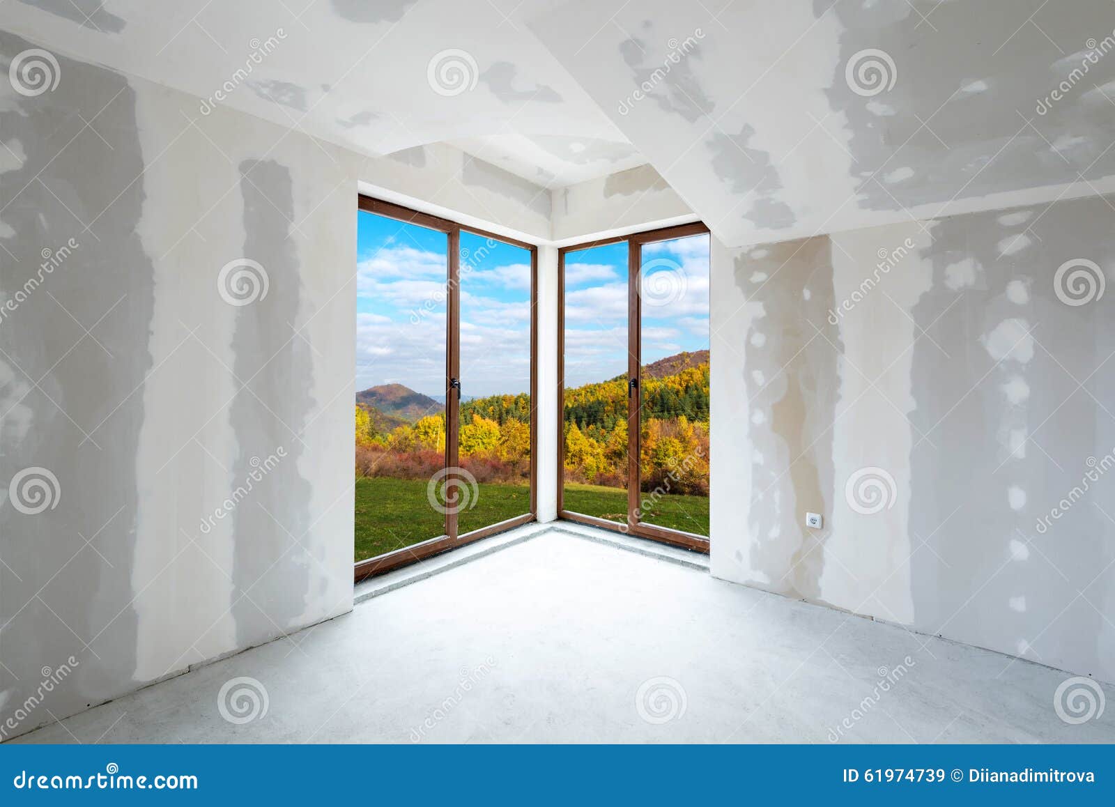 Unfinished Building Interior (includes Clipping Path) Stock Image ...