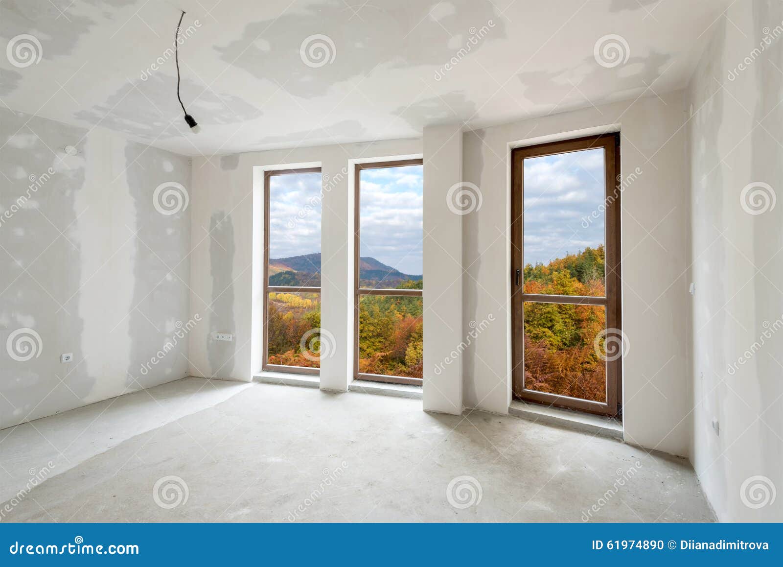 Unfinished Building Interior (includes Clipping Path) Stock Photo ...