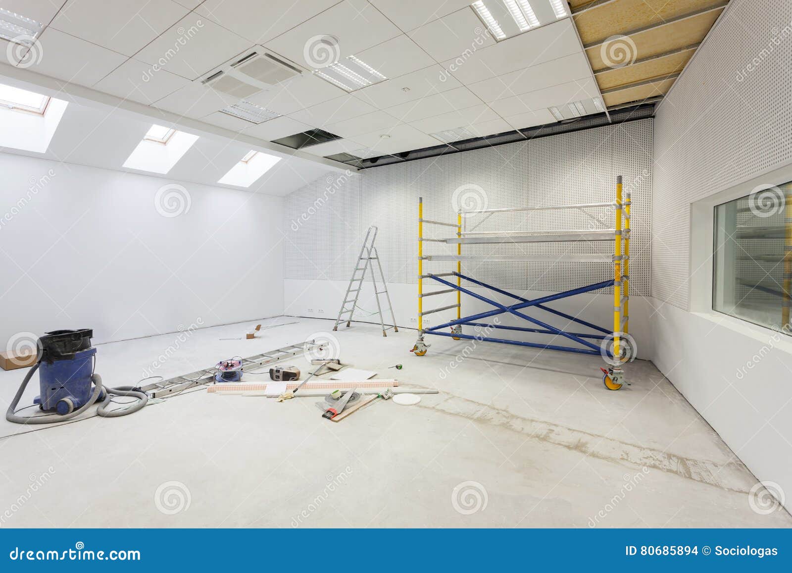Unfinished Building Interior Stock Photo - Image of concept, modern ...