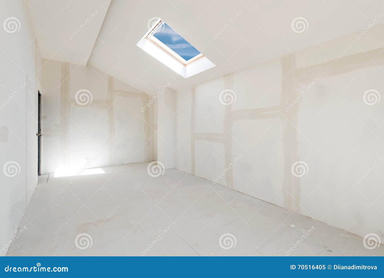 Unfinished Building Interior, White Room (includes Clipping Path) Stock ...