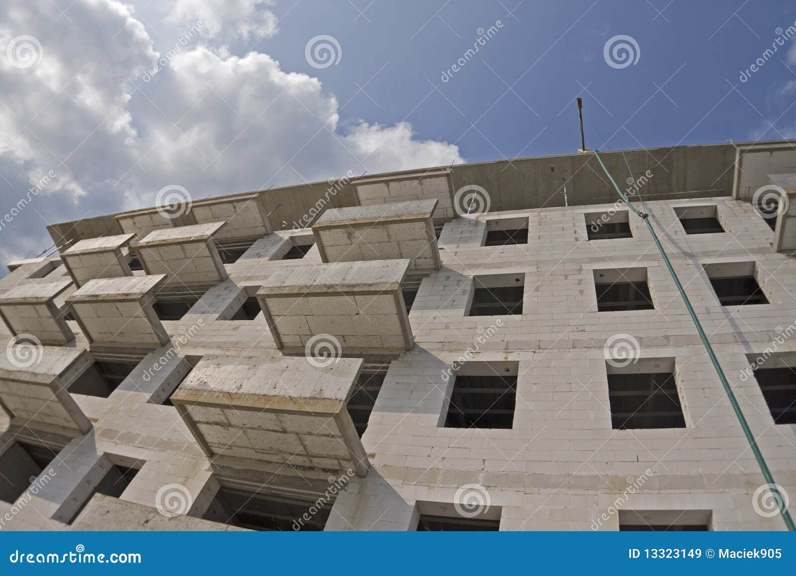 Unfinished Building on a Site with Sky Background Stock Image - Image ...