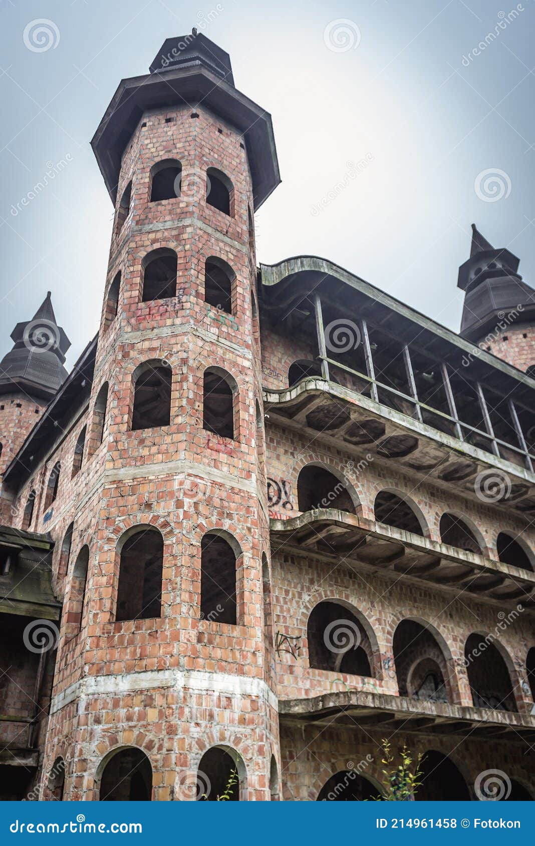 Unfinished Castle in Lapalice Village, Poland Stock Photo - Image of ...